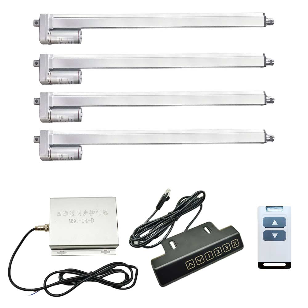 12V 24V 2000N Vier Elektrischer Linearantriebe A Synchronsteuerungskit ...